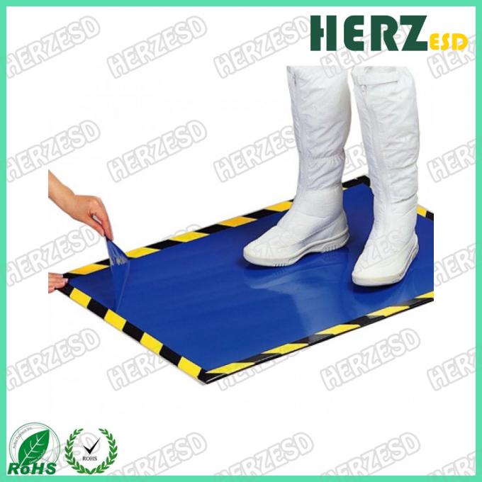 30 Layers Cleanroom Tacky Mats , Disposable Sticky Mats Thickness 2.00 Mm