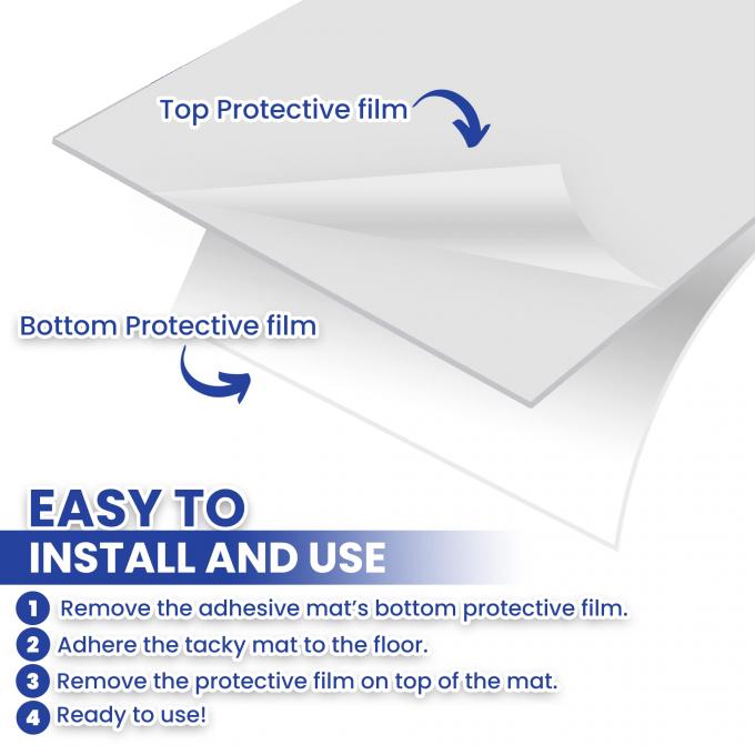 Sticky Mat for Cleanrooms, Adhesive Tacky Mat, Capture Dirt and Dust