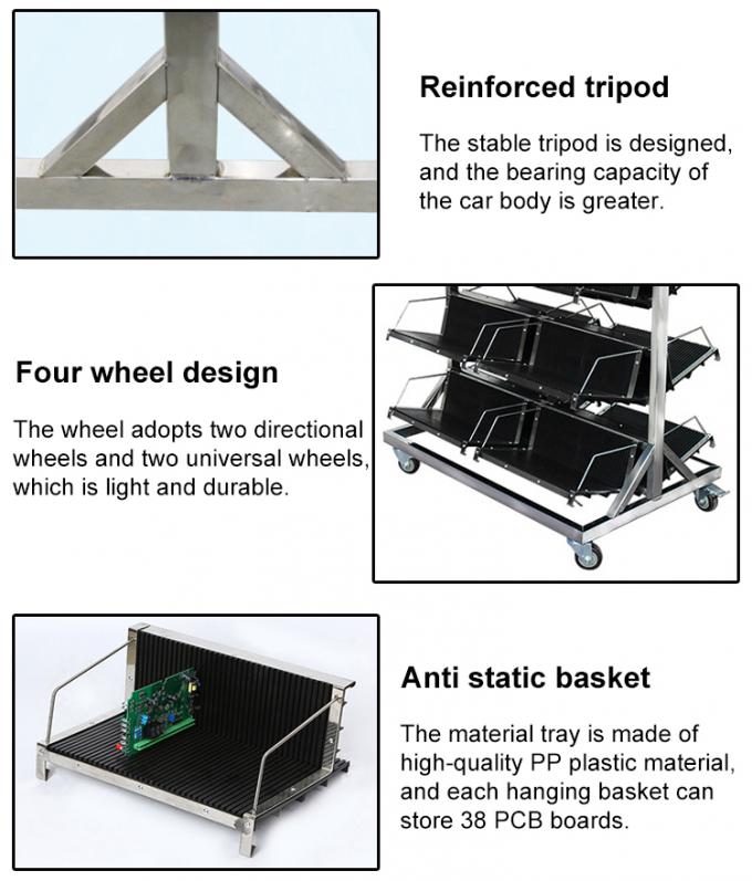 SMT Reel Storage Trolley, Hanging Basket ESD PCB Storage Trolley