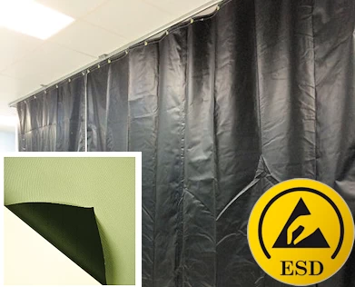 Grid Transparent PVC Cleanroom Antistatic ESD Curtains