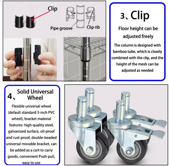 ESD Steel Wire SMT Shelving Cart Stainless Steel Rack Reel Storage Rack