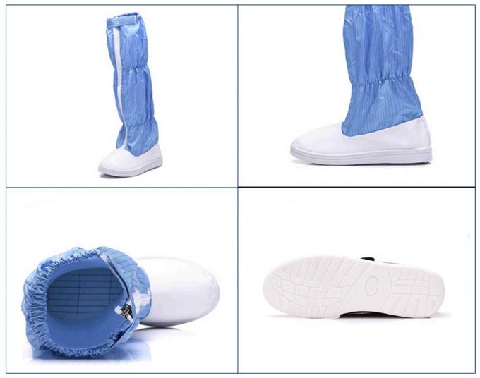 PU Anti-static Boot White Stripe Antistatic Cloth Shoes Work ESD ...