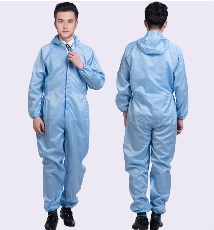 ESD Anti Static Jumpsuit Work Joined Garment For Cleanroom