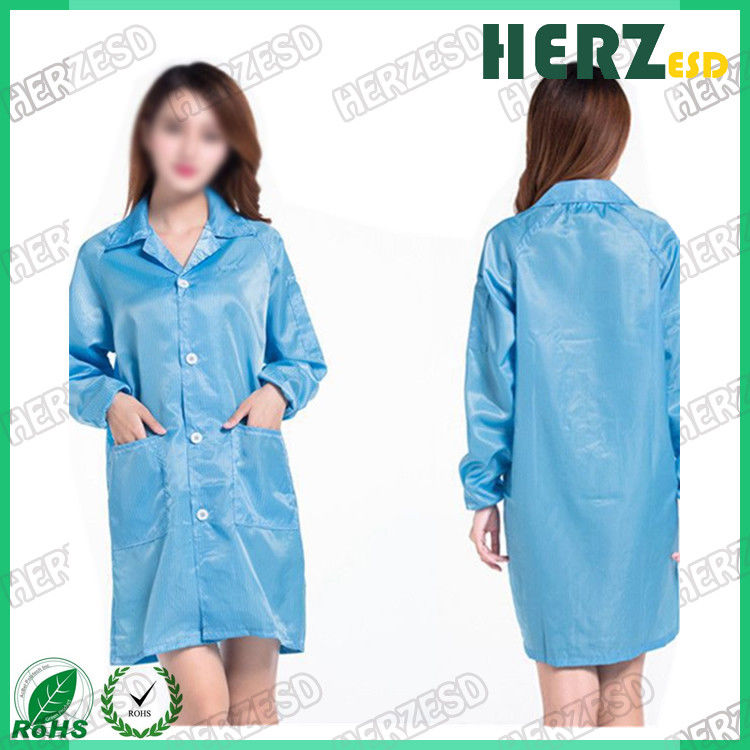 Working Suit ESD Protective Clothing Washable Surface Resistance 10e6 ...