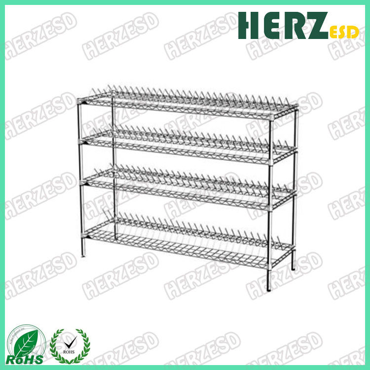 Anti Static Stainless Steel Rack With Wheels ESD Wire Shelf Rack