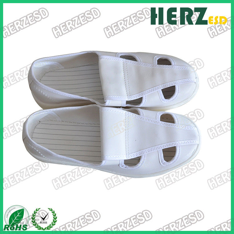 4 Holes PVC Sole Canvas ESD Anti Static Shoes For Cleanroom Working