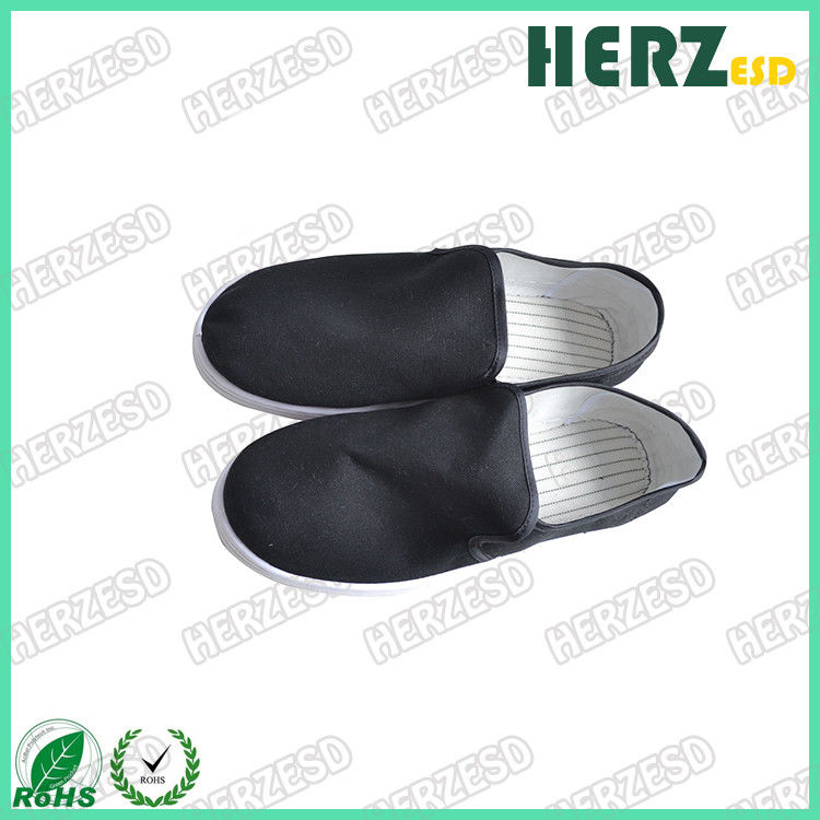 4 Holes PVC Sole Canvas ESD Anti Static Shoes For Cleanroom Working
