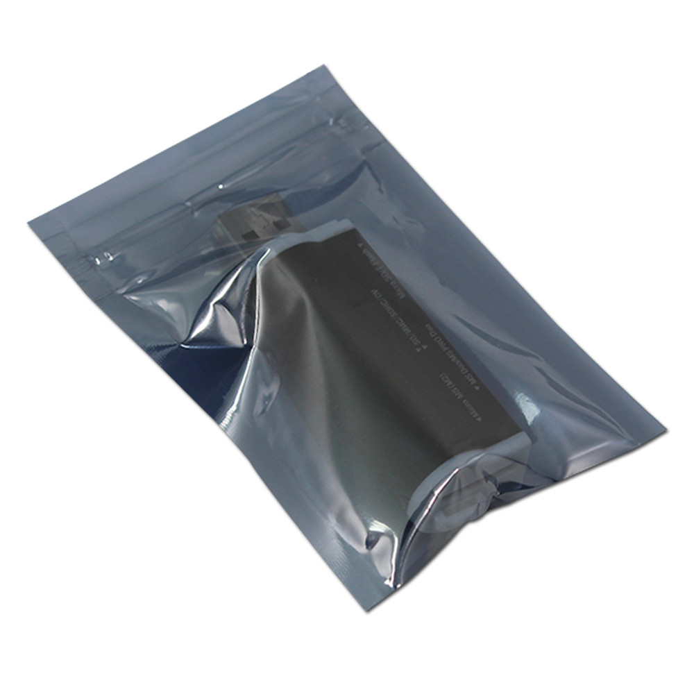 Zip lock Transparent ESD Metalized Static Shielding Bag For Component ...