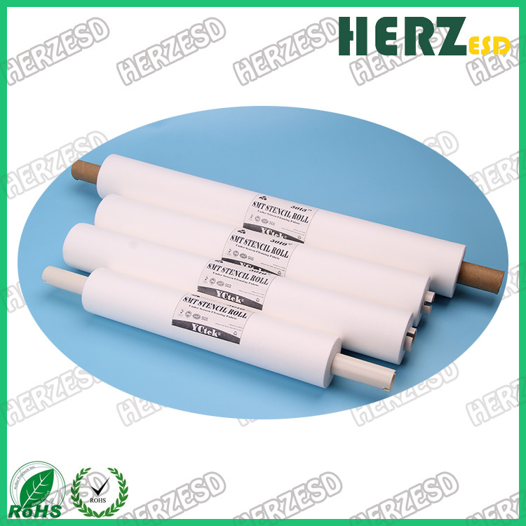 Cleanroom SMT Wiping Paper Stencil Roll Cleaning Paper For Electronic ...
