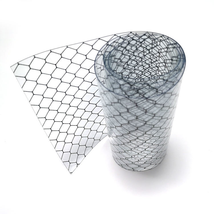 Cleanroom ESD PVC Curtain Transparent / Black Grid Antistatic Curtain