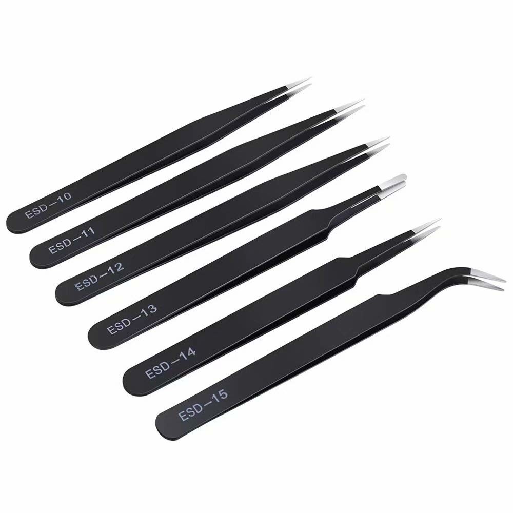 Stainless Steel ESD Anti-static Tweezer Electronics Anti Static ...