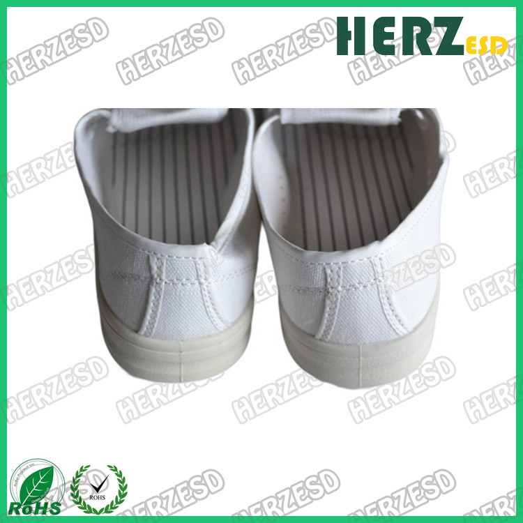 4 Holes PVC Sole Canvas ESD Anti Static Shoes For Cleanroom Working