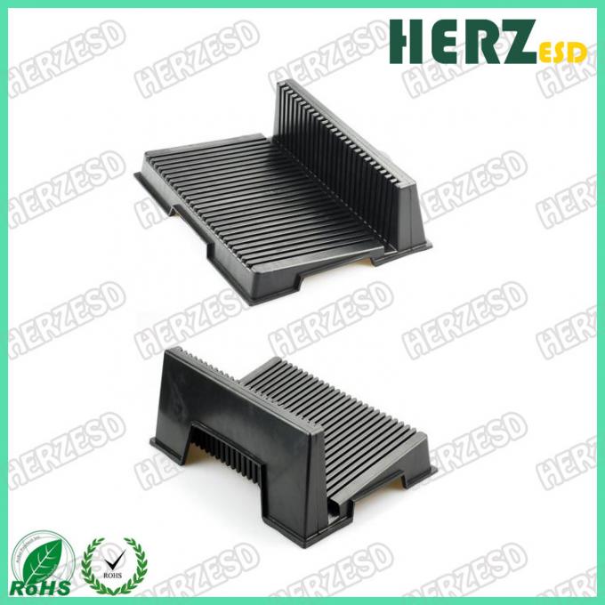 L Shaped ESD PCB Racks Depth 3.2 mm PP Material With Conductive Fiber