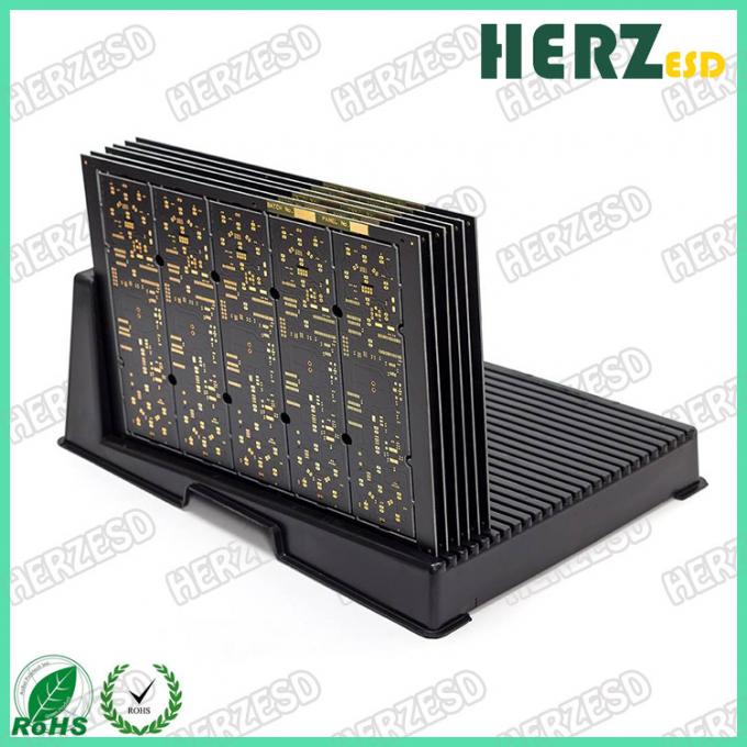 L Shaped ESD PCB Racks Depth 3.2 mm PP Material With Conductive Fiber