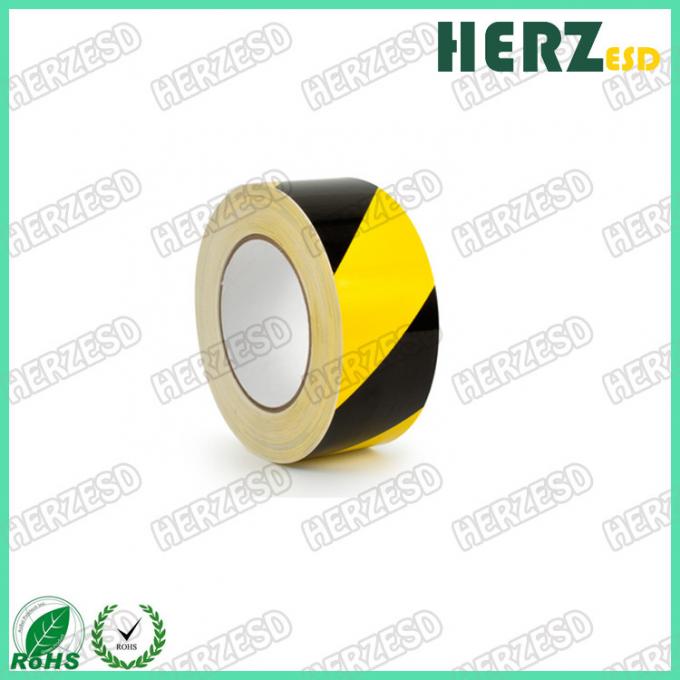 PVC / PE Material ESD Warning Tape / ESD Caution Tape Yellow Color With ...