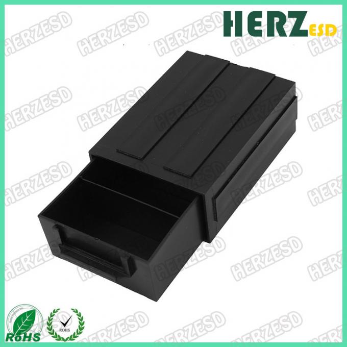 Drawer Type ESD Storage Box / Injection Box Stackable For Electronic ...