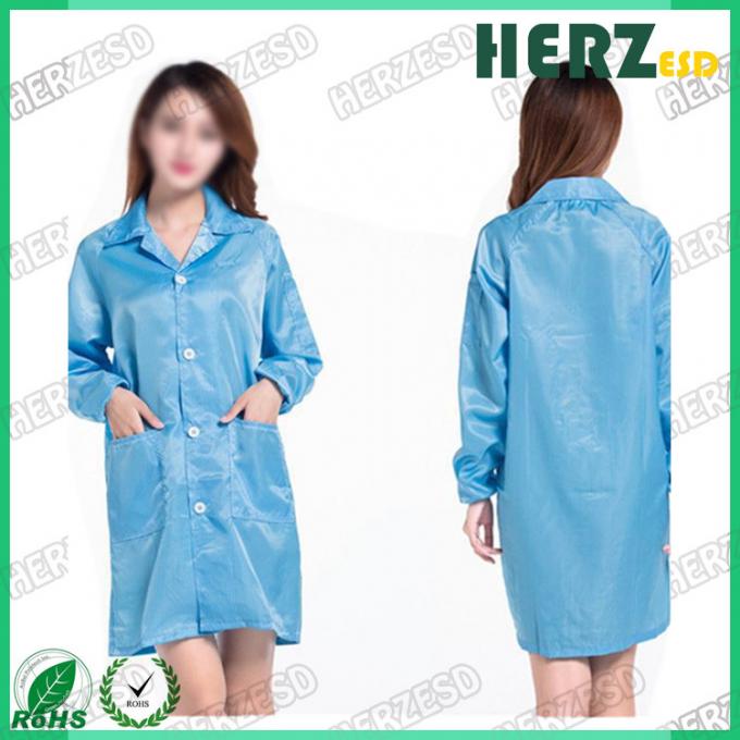 Beautiful Anti Static Gown , Clean Room Clothes For Protect Against ...